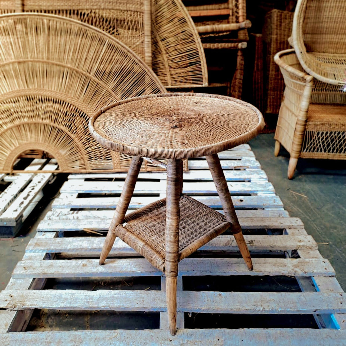 Round Side Table | Malawi Cane Interiors